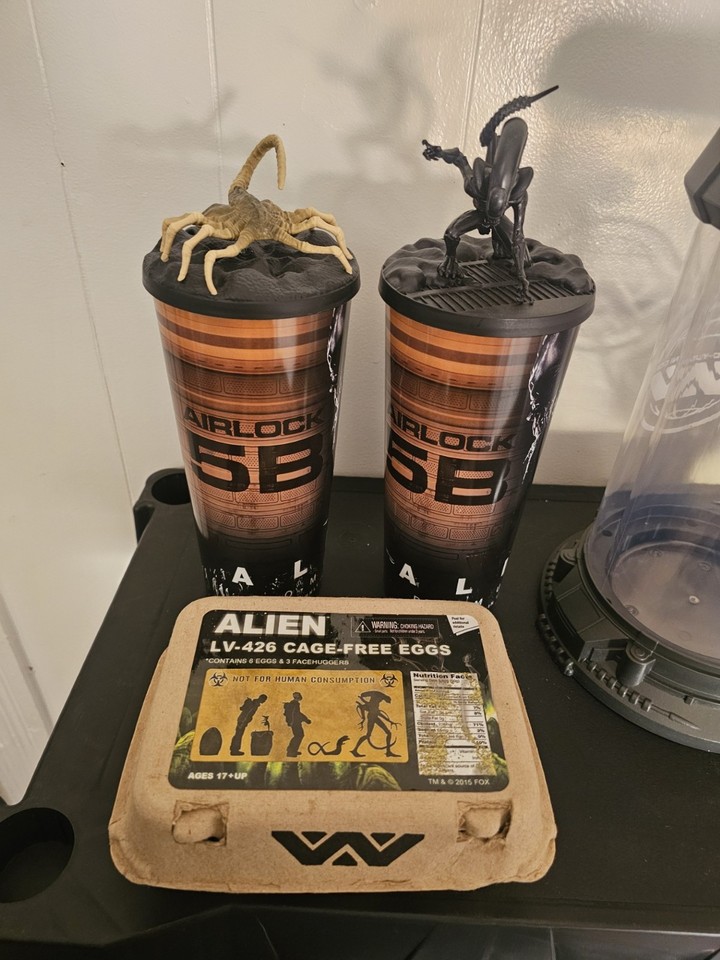 Alien Romulus movie bundle popcorn buckets movie cups with toppers & 6 ...