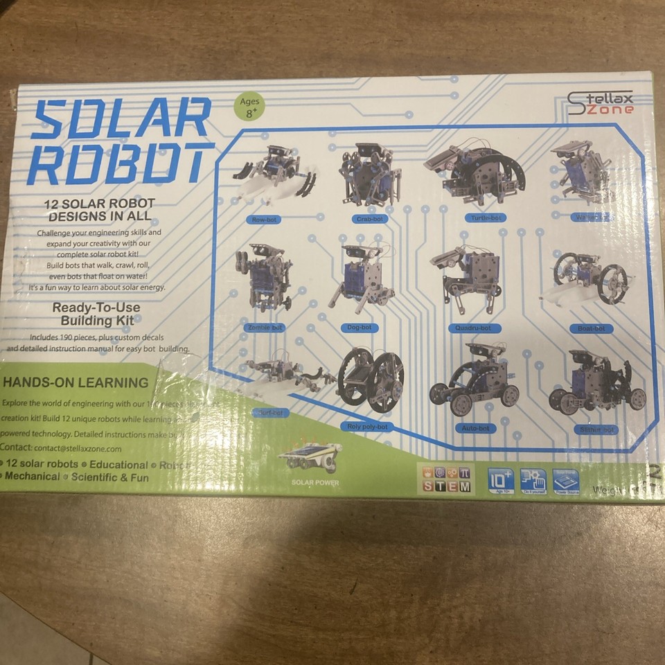 Discovery Kids Mindblown STEM 12-in-1 Solar Robot Creation 190-Piece ...
