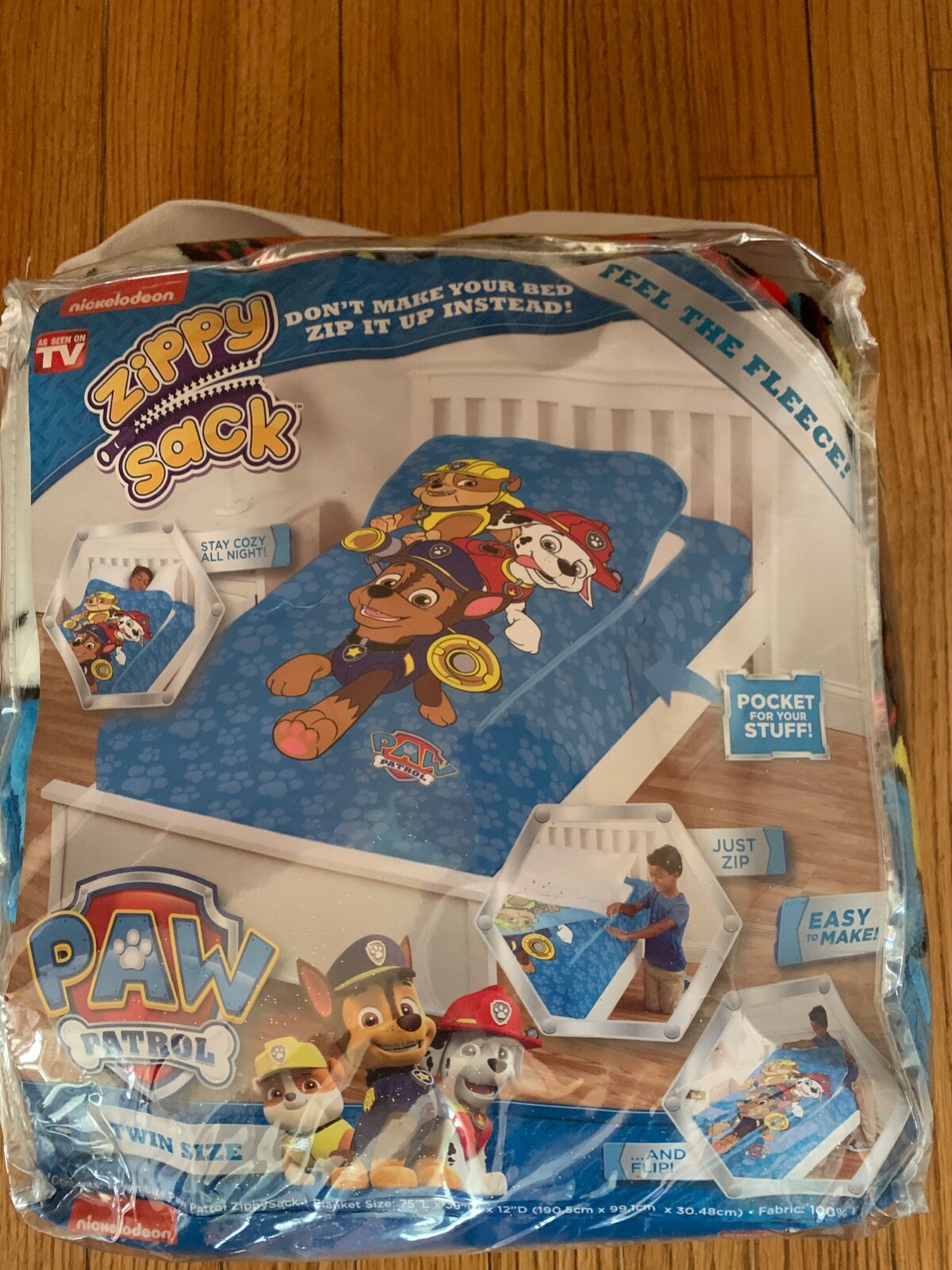 ZIPPY SACK~1 PC~PAW PATROL ZIP IT~TWIN BED | eBay