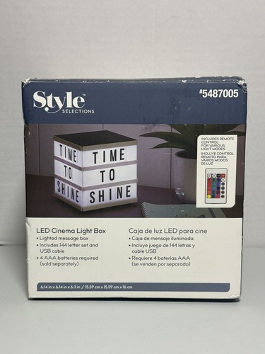 Style Selection Lightbox LED Light Box with 144 Letters W/ Remote ...
