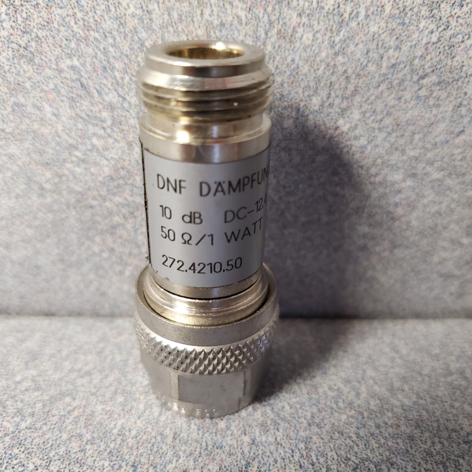ROHDE and SCHWARZ 272.4210.50 12.4GHz 10dB 1Watt N Type RF Coax DNF ...