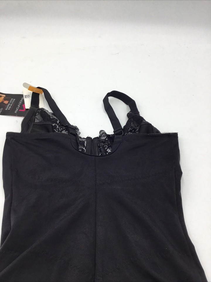 Maidenform Women's Flexees Unlined Cup Built-in Bra Body Shaper, Black ...