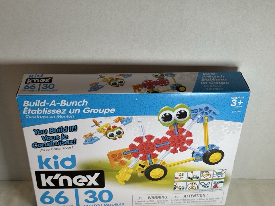 KID K’NEX Build -A-Bunch Building Set, 66 Pieces 30 Models STEM Toy 3 ...