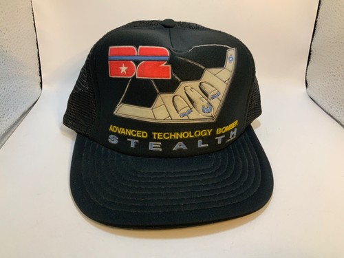 Vintage B2 Stealth Bomber Black Trucker Snapback Hat… - Gem
