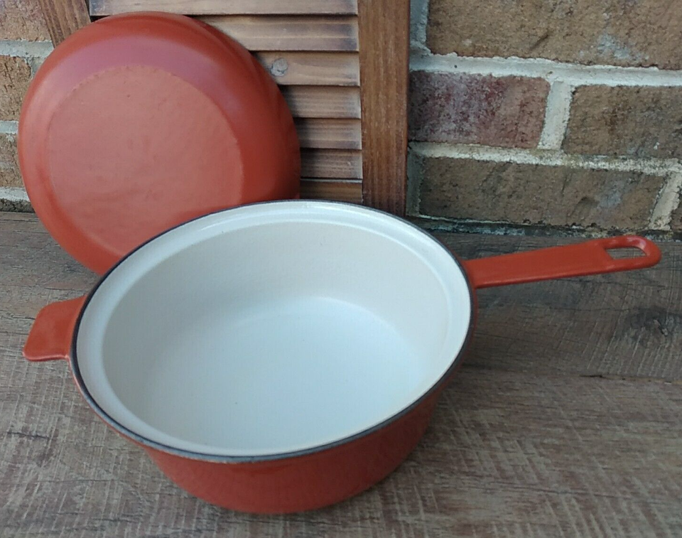 Vintage Cousances Le Creuset France Cast Iron #22 Pot Pan Skillet Lid ...