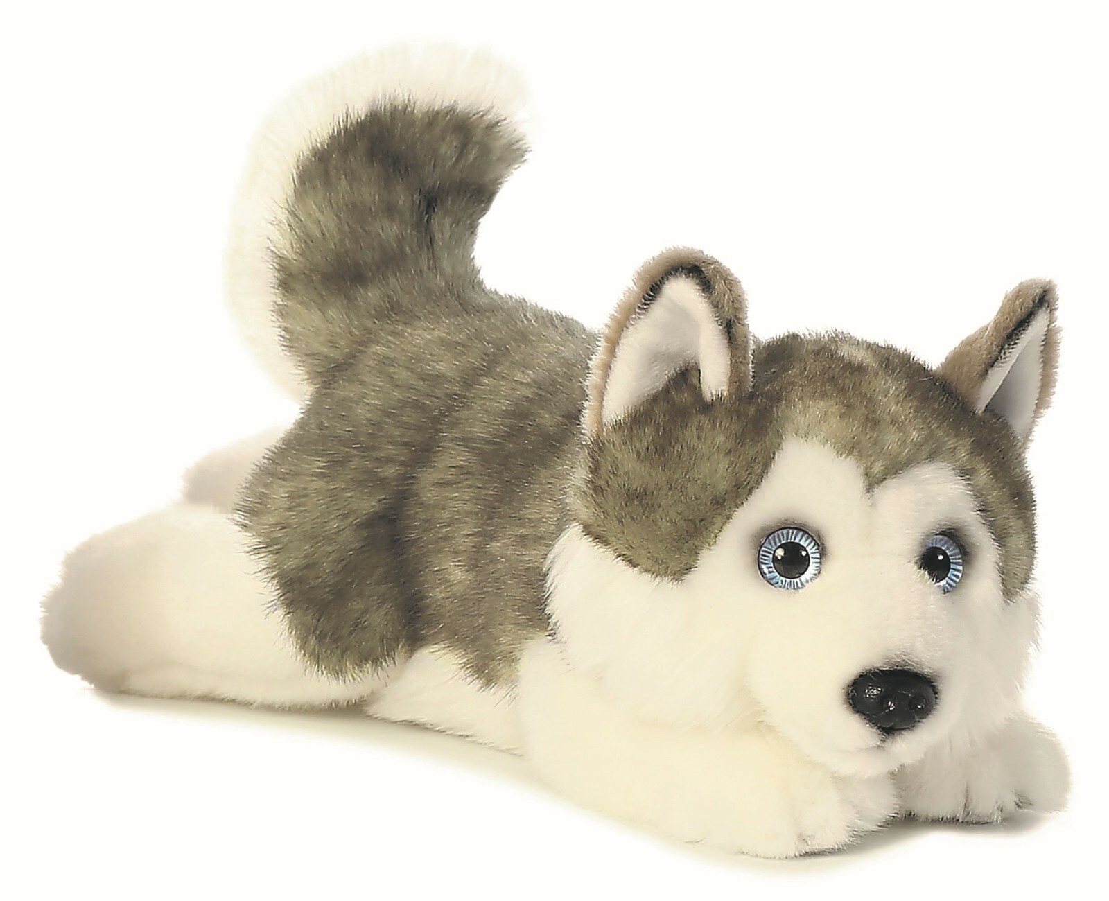 HUSKY AURORA PLUSH MIYONI HUSKY 26263 LYING DOWN 11" CUDDLY SOFT TEDDY ...
