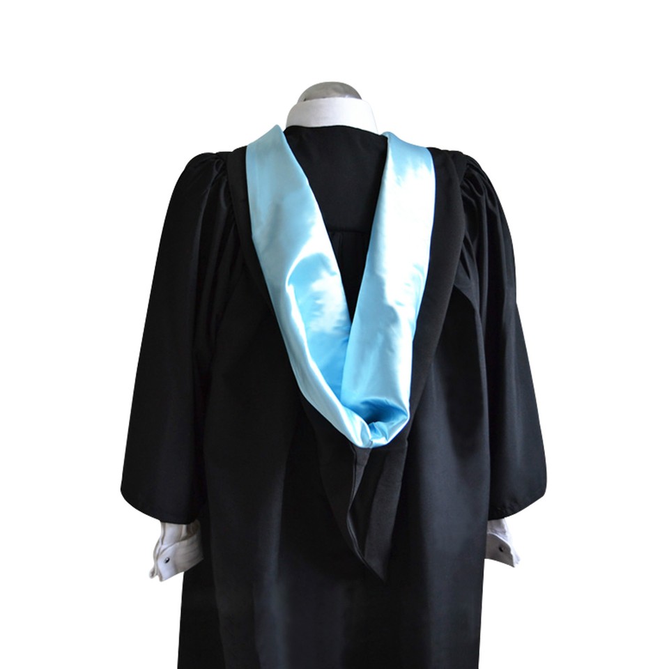 Fluted Bachelor BA Graduation Gown And Burgon Hood Set University Adult ...