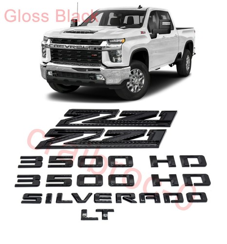 Gloss Black 2019-2023 Chevrolet Silverado 3500HD Emblem Badge Z71 LTZ ...