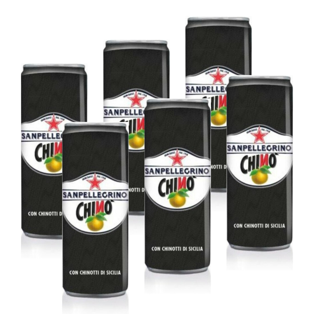 San Pellegrino Chino' Cans 6 x 330ML Chinotto Soft Drink Non-Alcoholic ...