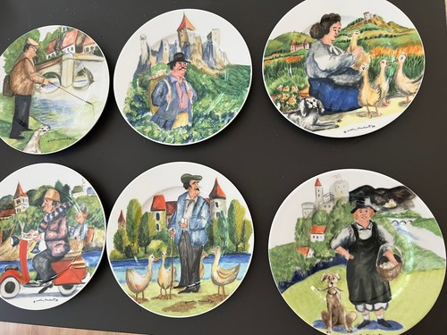 6 WILLIAMS SONOMA Perigord Guy Buffet Williams Sonoma 8” Dessert Plates ...