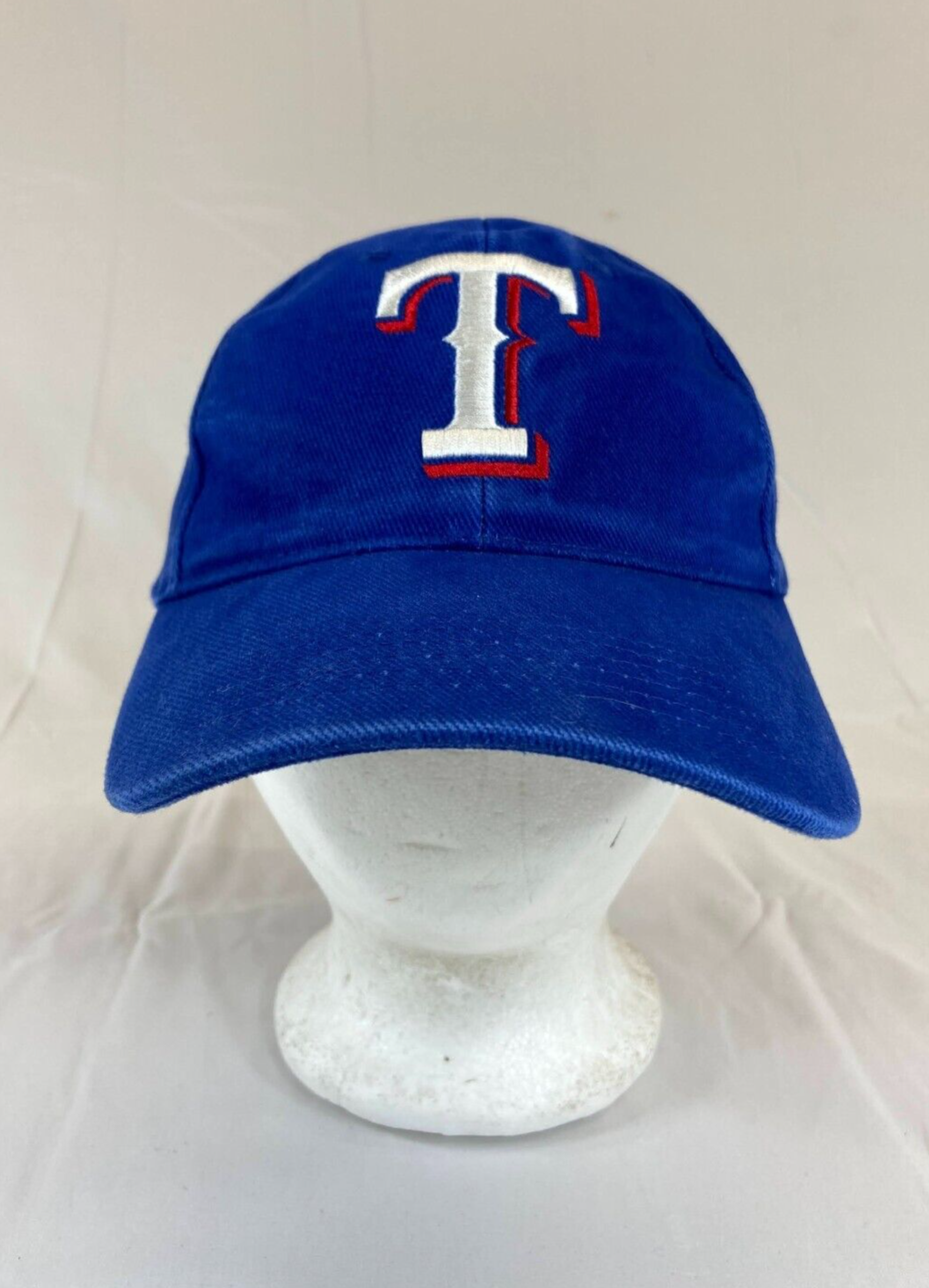 Texas Rangers Baseball Cap Strapback Hat Embroidered Logo Blue Canvas ...