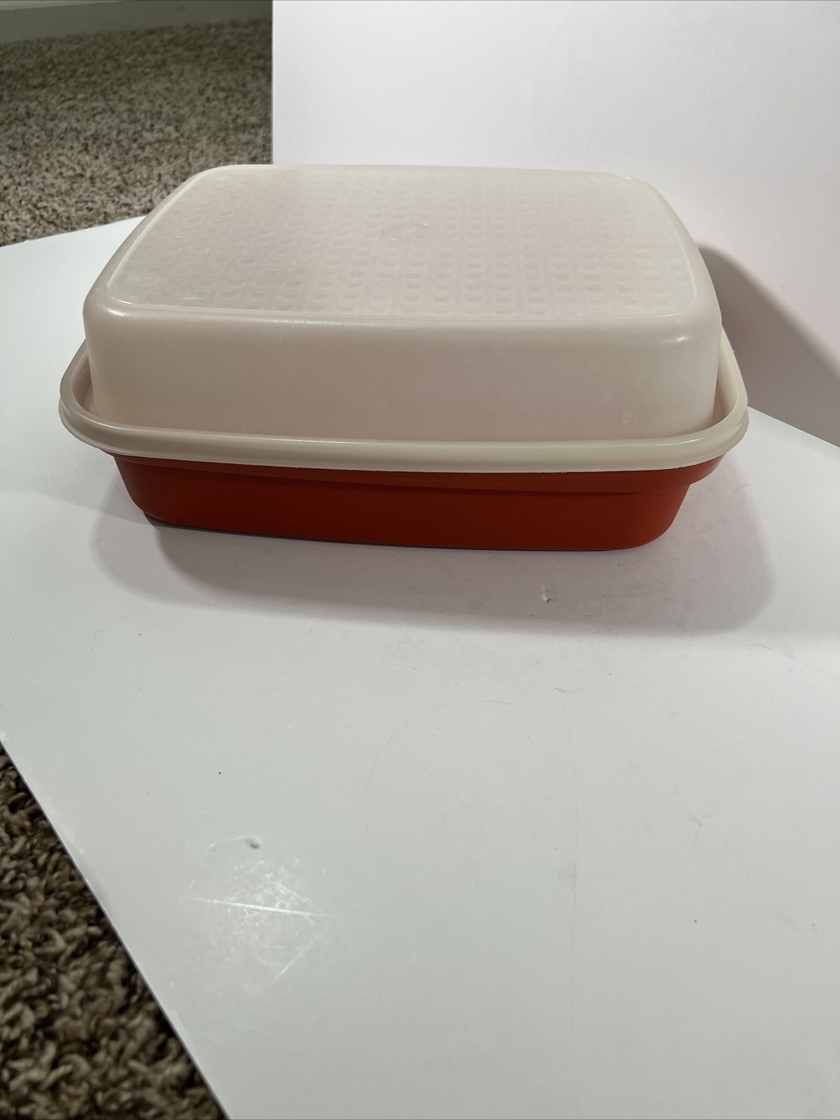 Vintage Tupperware Large Meat Marinade Container 2 Piece Paprika #1294 ...