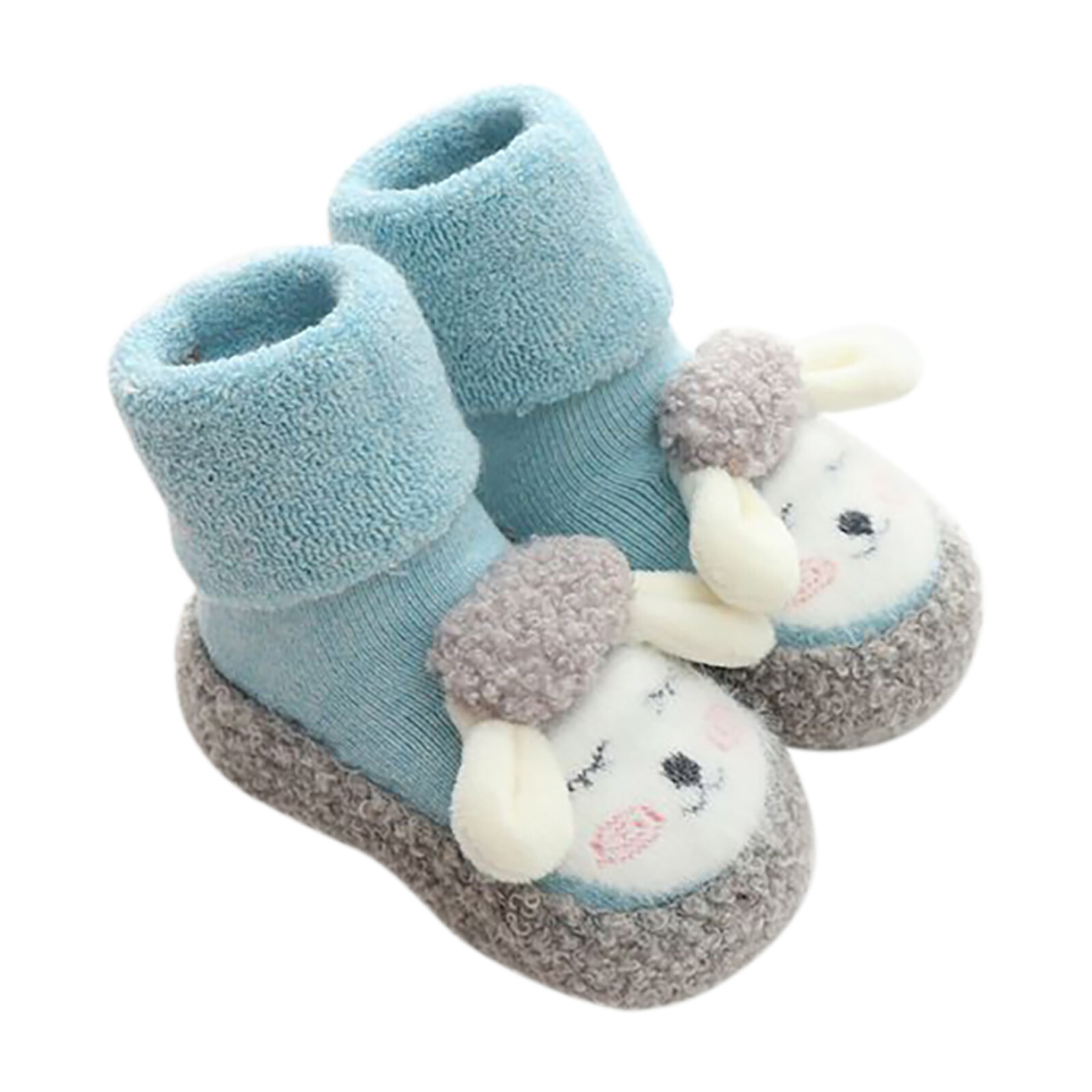 Cotton Baby Floor Sock Middle Tube First Walker Sock Winter Footwear ...