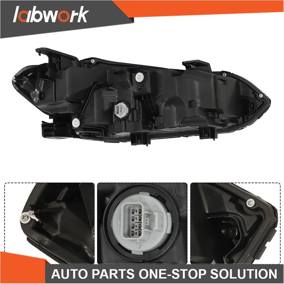 Labwork Headlights For Honda Civic 2022-2023 LED Black Housing Clear ...
