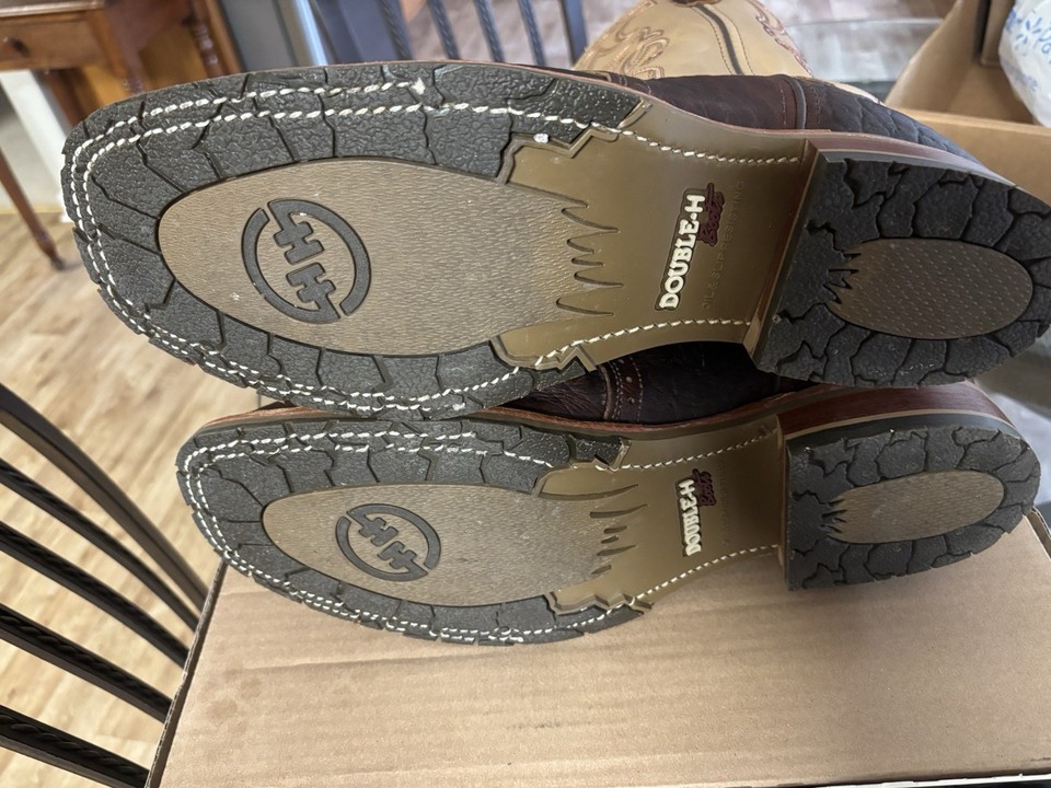 Double H Graham Western Boots Mens 15 2E Brown 11" Square Toe ICE Roper ...