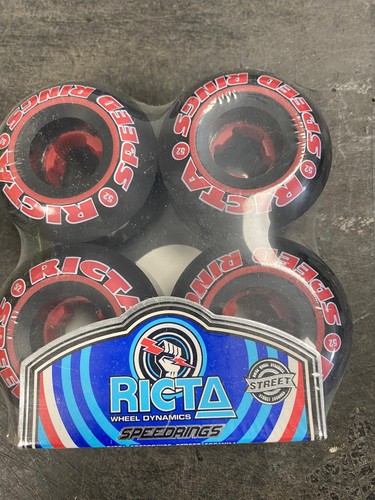 Ricta Wheels Ricta Speedrings 81B Black/Red Skateboard Wheels 52mm (22221513) | eBay