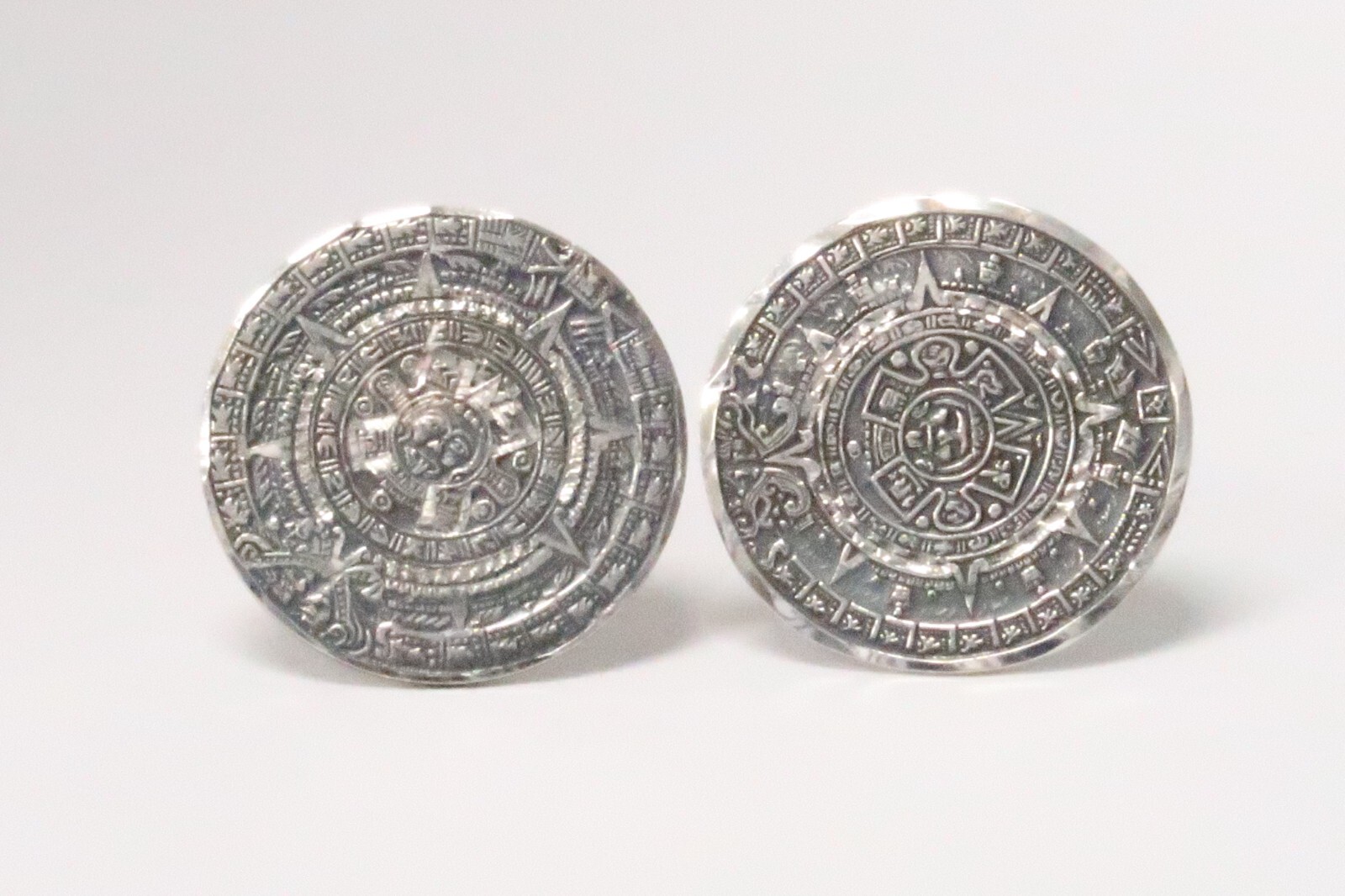 TAXCO STERLING SILVER MAYAN AZTEC CALENDAR SUN GOD DE… - Gem