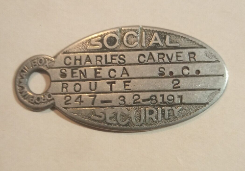 Metal Social Security drop in mailbox Key Chain Fob | eBay