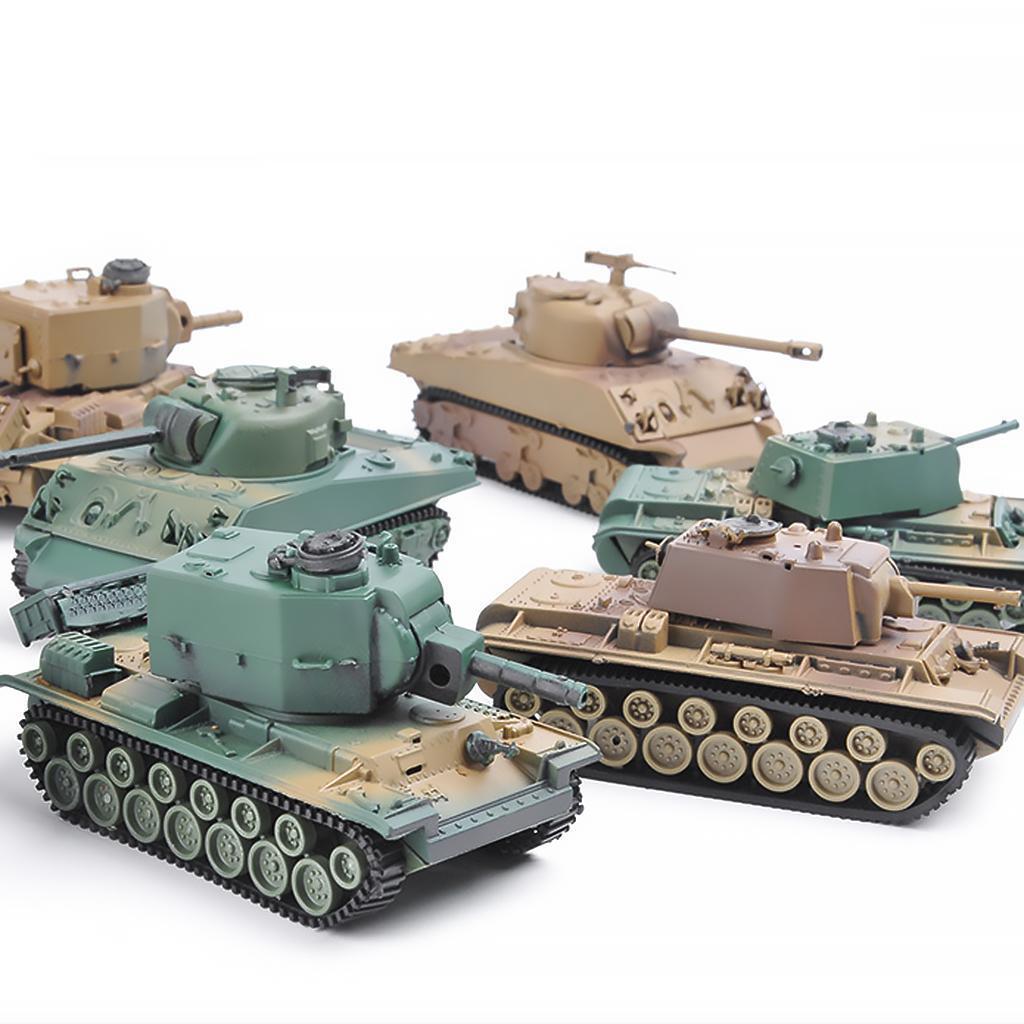 8Pcs Plastic 1:72 Assemble Tank Kits Hobby Building Sand Table DIY ...