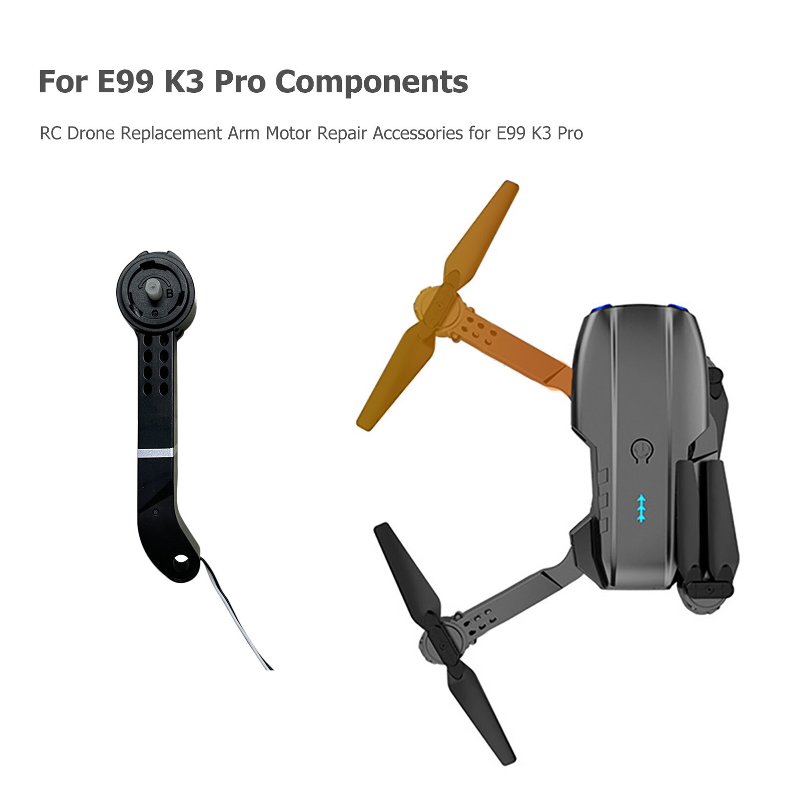 1pc RC Drone Replacement Arm Motor Repair Accessories for E99 K3 Pro ...