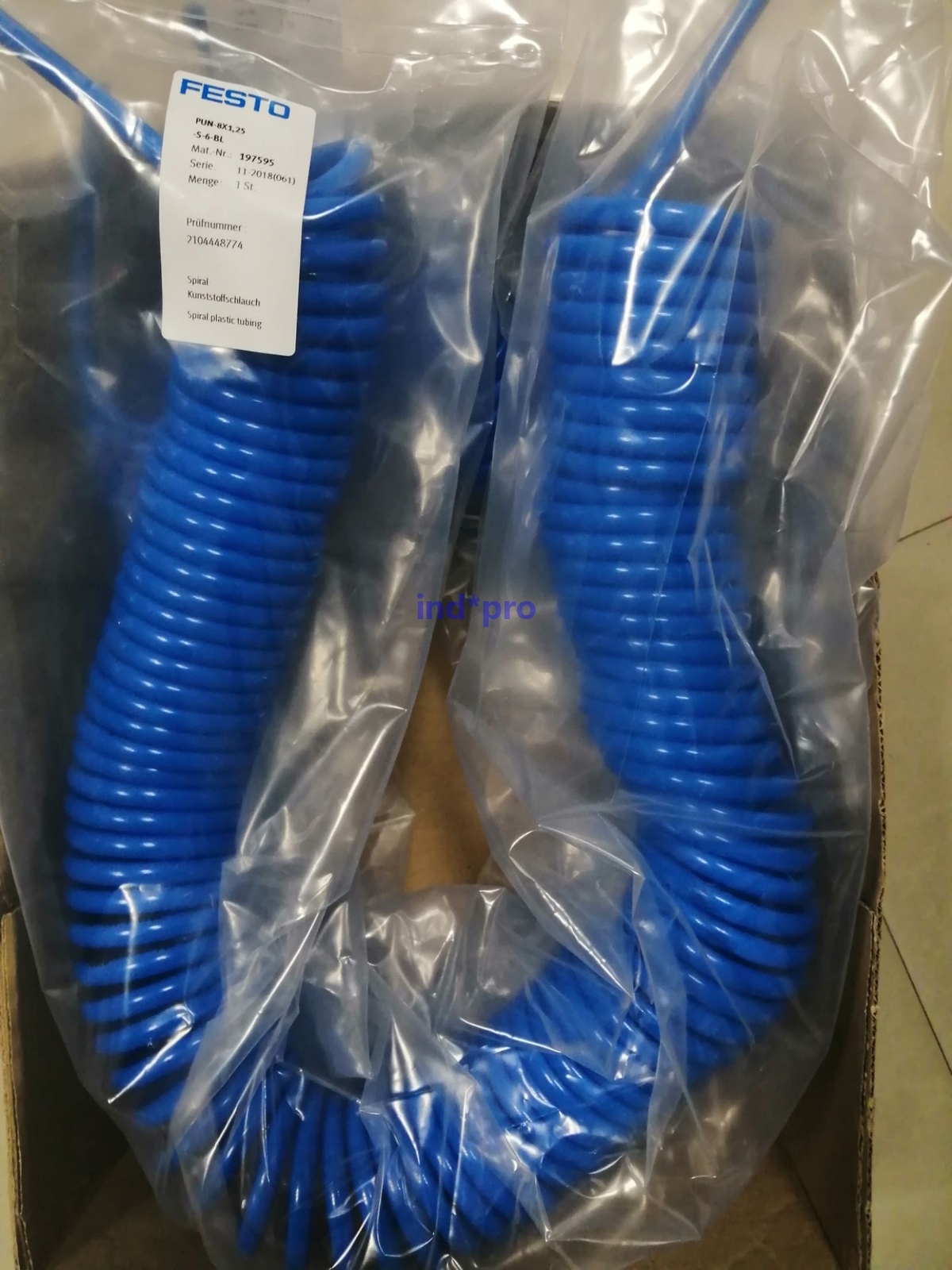 1 Pc. spiral plastic air pipe 177595 PUN-8X1,25-S-6-BL | eBay