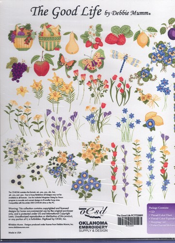 The Good Life Debbie Mumm Multi-Format Machine Embroidery Designs CD | eBay