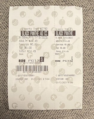 Marvel Black Panther Wakanda Forever UNUSED AMC Ticket Stub | eBay