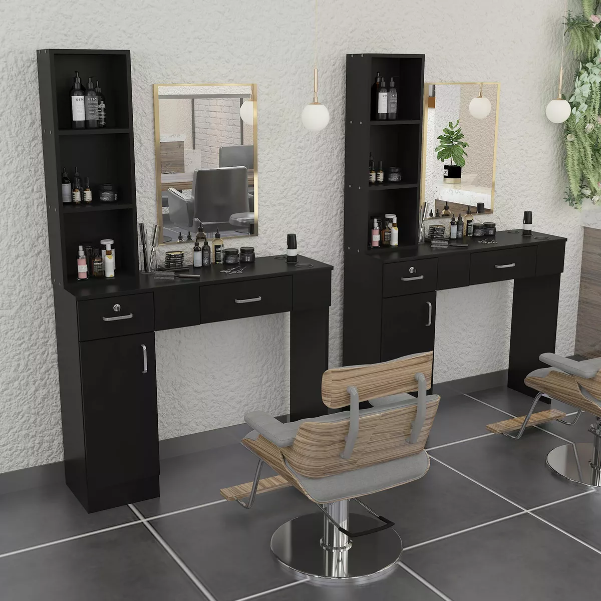 Hair Styling Station Cabinetry | Cabinets Matttroy Hair Styling Station Cabinetry | Cabinets Matttroy