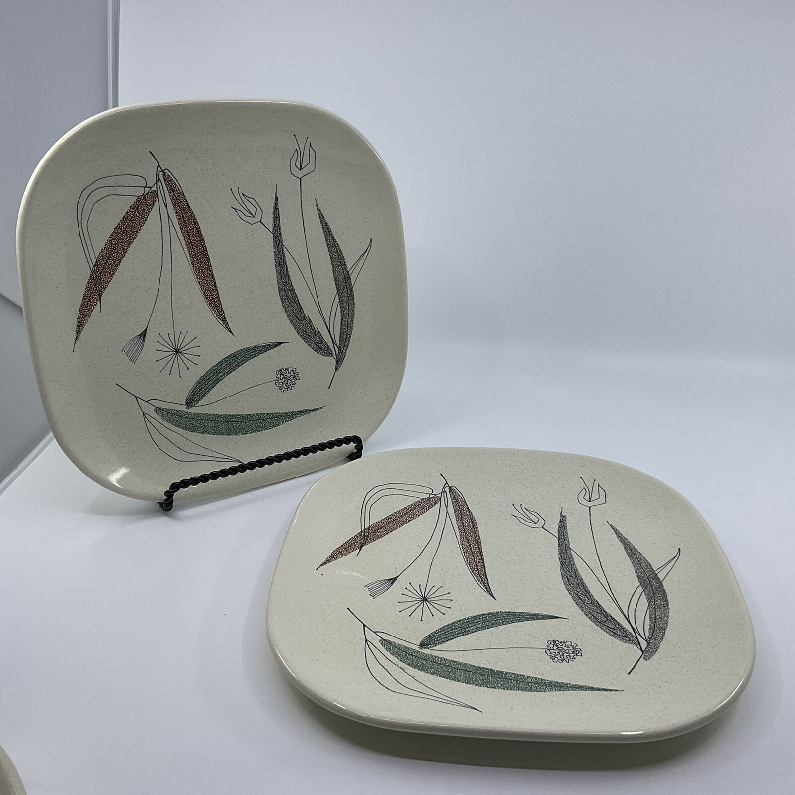 Franciscan Pottery Trio Dinner Plates by Esta James Set Of 2 - Mint | eBay