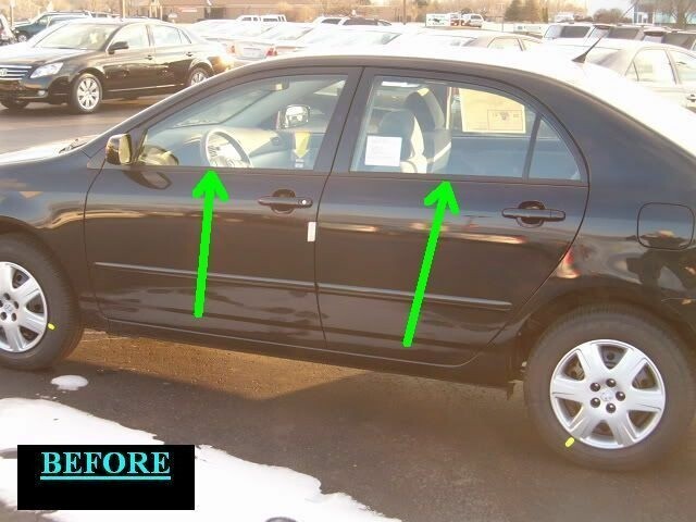 FOR TOYOTA COROLLA 03-08 CHROME LOWER WINDOW TRIM MOLDINGS 04 05 06 07 ...