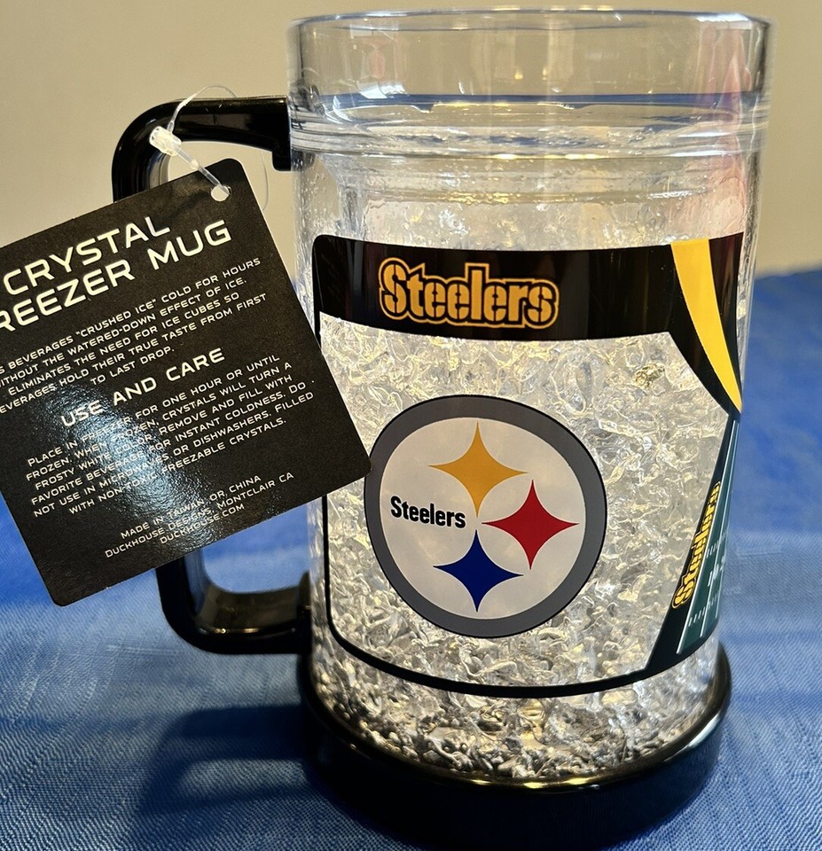 Pittsburgh Steelers Duck House Sports Freezer Mug Crystal Beer Stein ...
