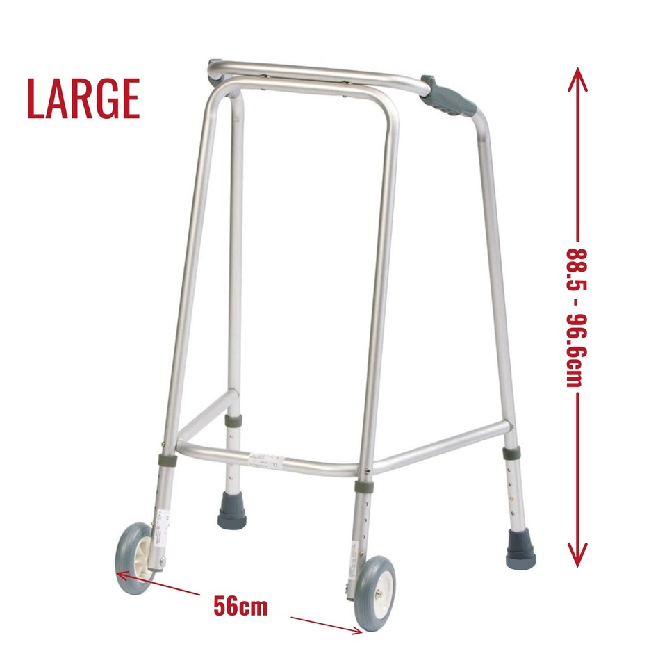Premium Ultra Lightweight Walker Mobility Aid Walking Frame with Wheels ...