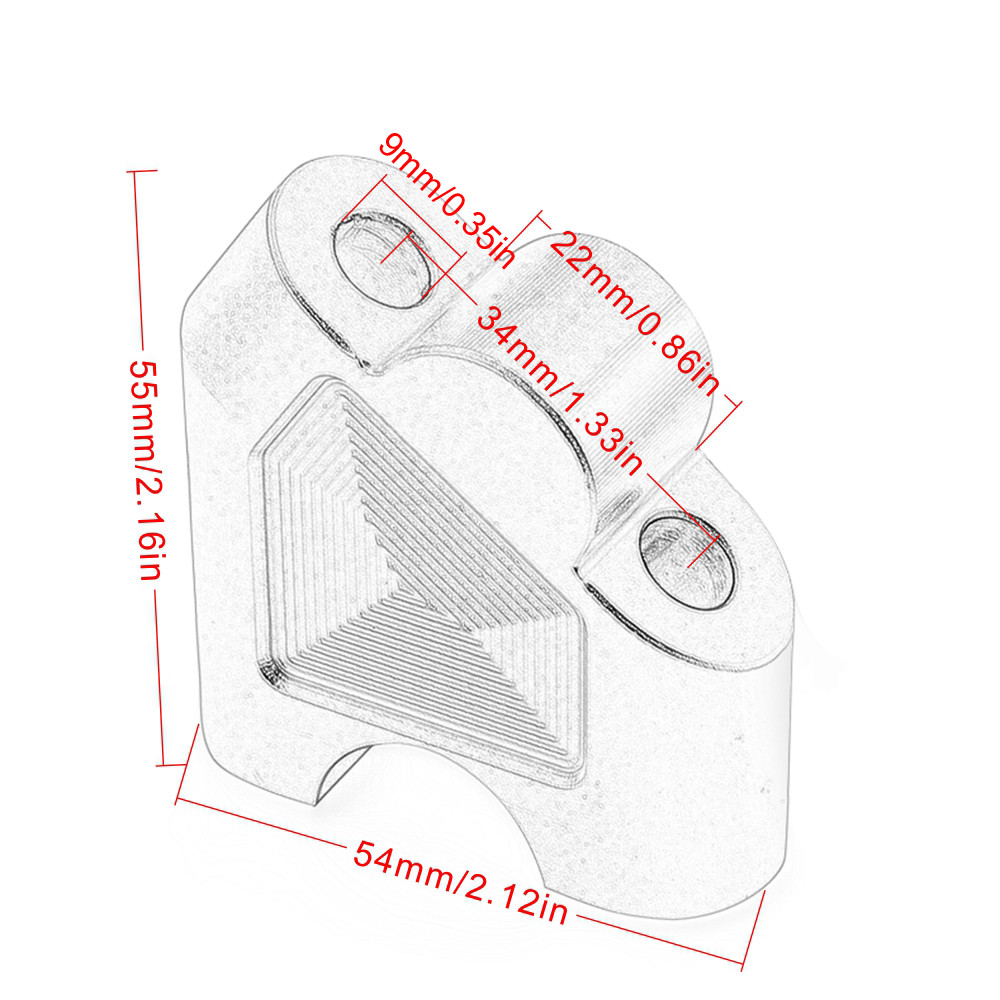 CNC Handlebar Bar Mount Clamp Riser Height Up For Suzuki DL250 GW250F/S ...