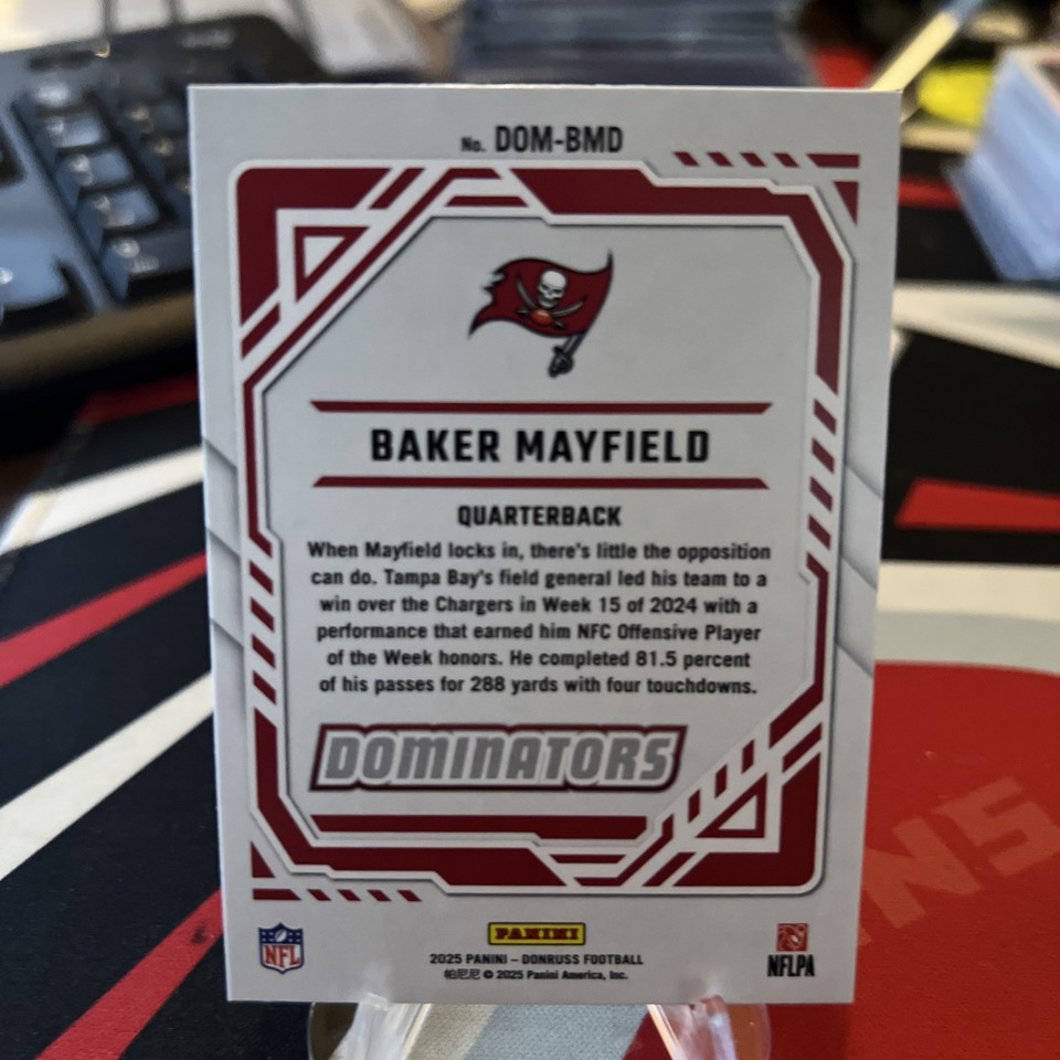 2025 PANINI DONRUSS BAKER MAYFIELD DOMINATORS #DOM-BMD | eBay