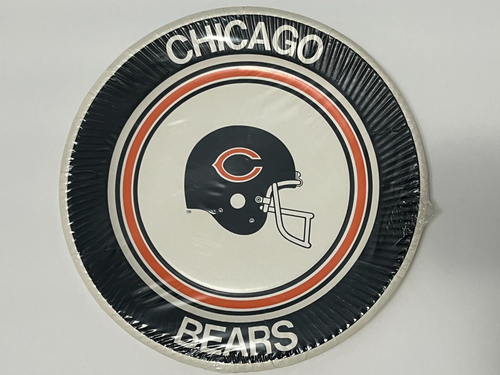 Chicago Bears NFL Football 1080s Paper Plates In Seal Unused Rare | eBay