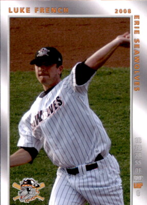 2008 Erie Seawolves Grandstand #22 Luke French Littleton Colorado ...