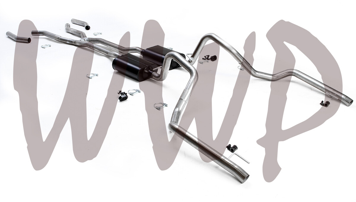 Stainless 2.5 Dual Crossmember Header Back Exhaust 65-68 Chevy Impala ...