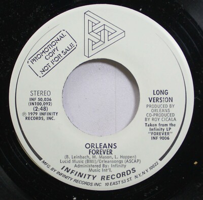 Rock Promo 45 Orleans - Forever / Forever On Infinity Records | eBay