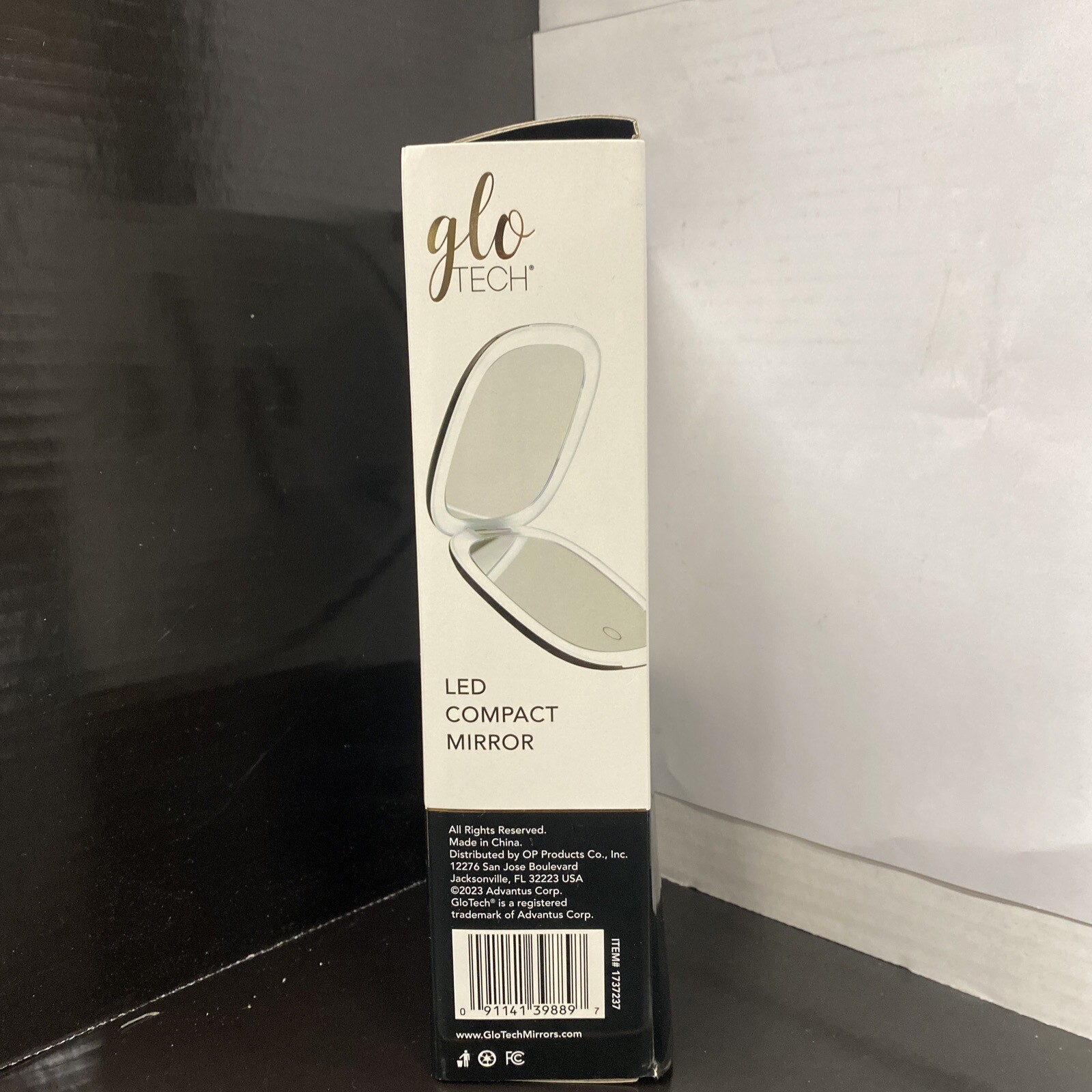 GLO TECH LED COMPACT MIRROR BLACK 1X & 10X MAGNIFICATION 3 Light Color ...