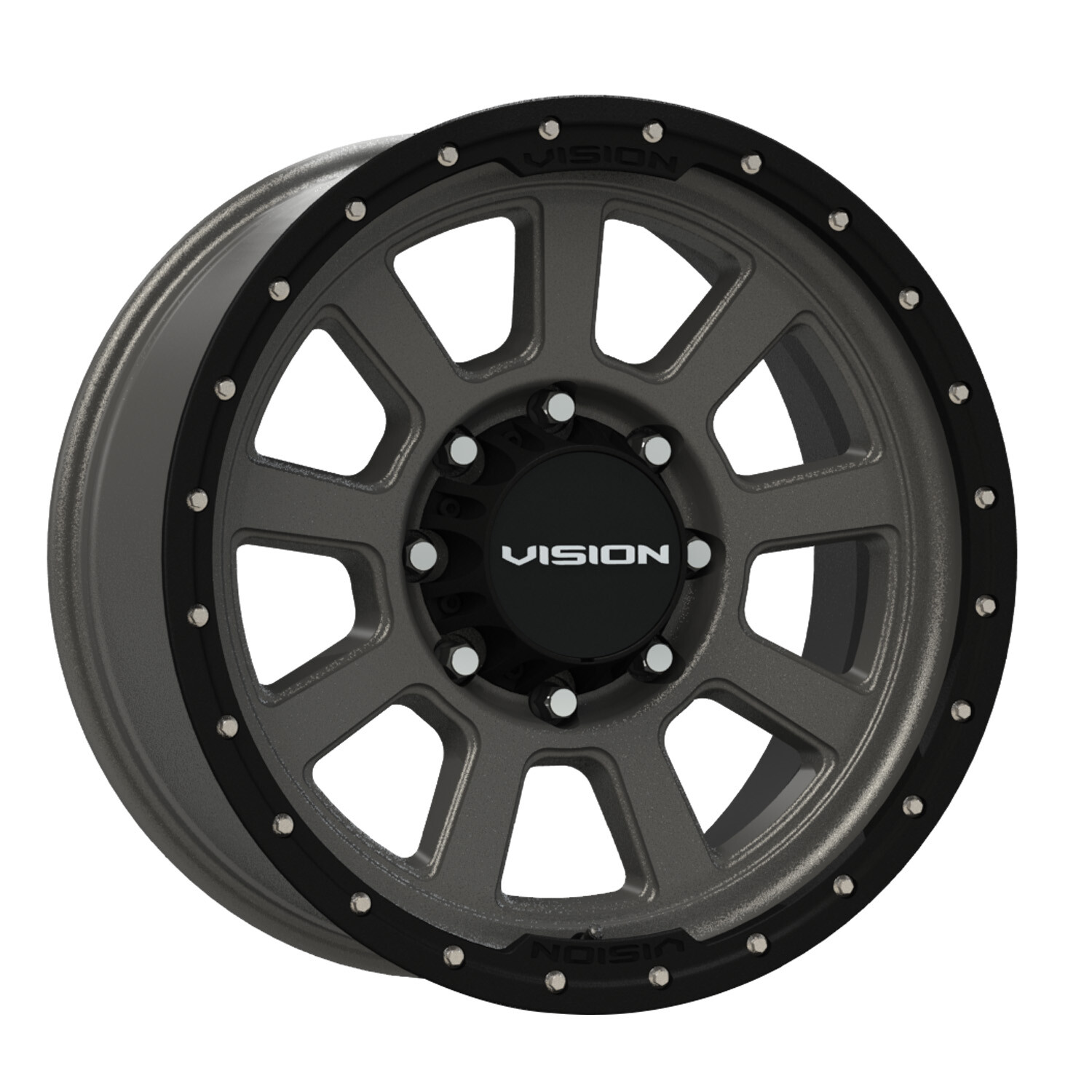 1 New Vision Ojos 20x9 8-180 12 Satin Gray W/satin Black Lip Wheel | eBay