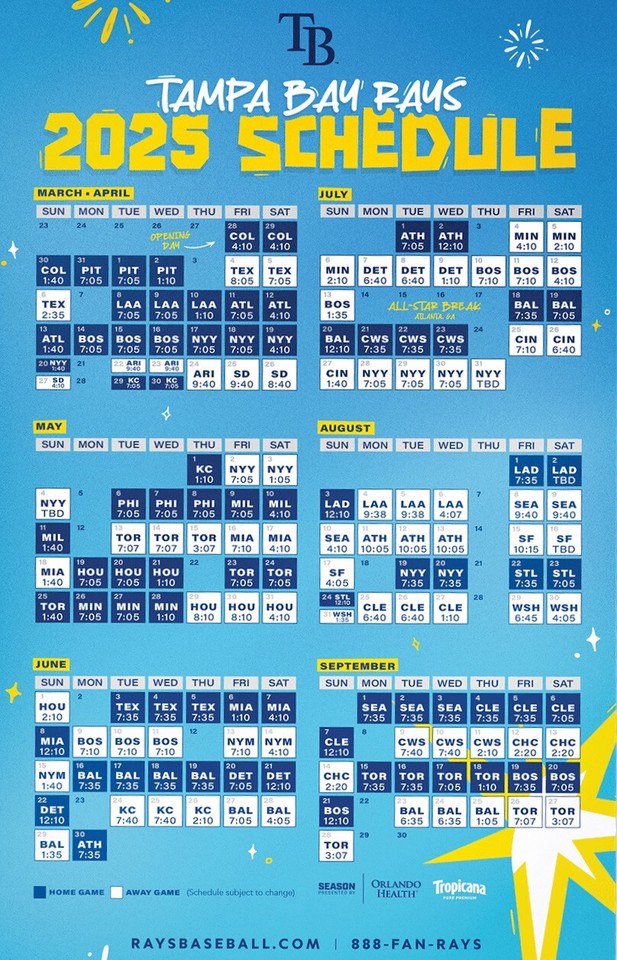 2025 Major League Baseball Teams Schedule Magnets 5" X 3.5"(Choose From ...