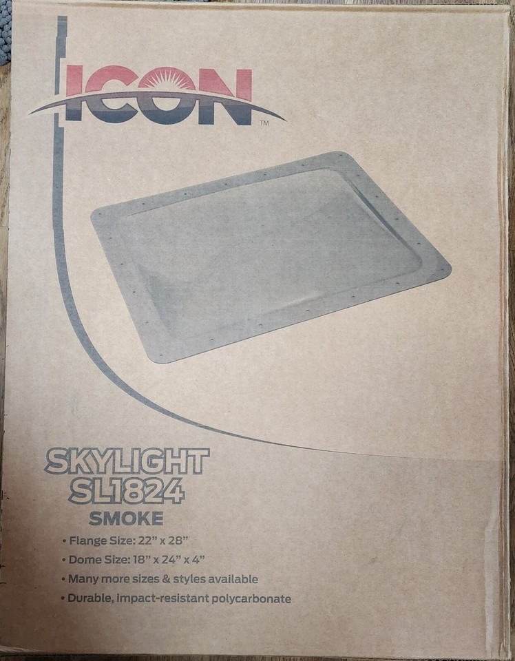 RV/Camper Icon Skylight SL1824 - Smoke Color - Fits many standard ...