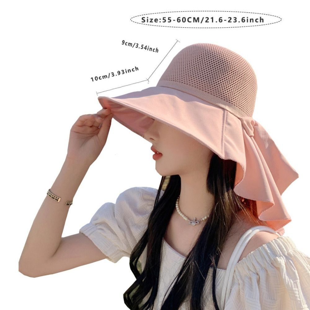 Sun Protection Bucket Hat Bow Pleat Design Beach Cap Hot Sale Beach Hat ...