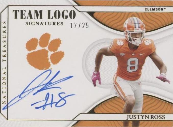 2022 Panini National Treasures Collegiate - Team Logo Signatures Justyn ...