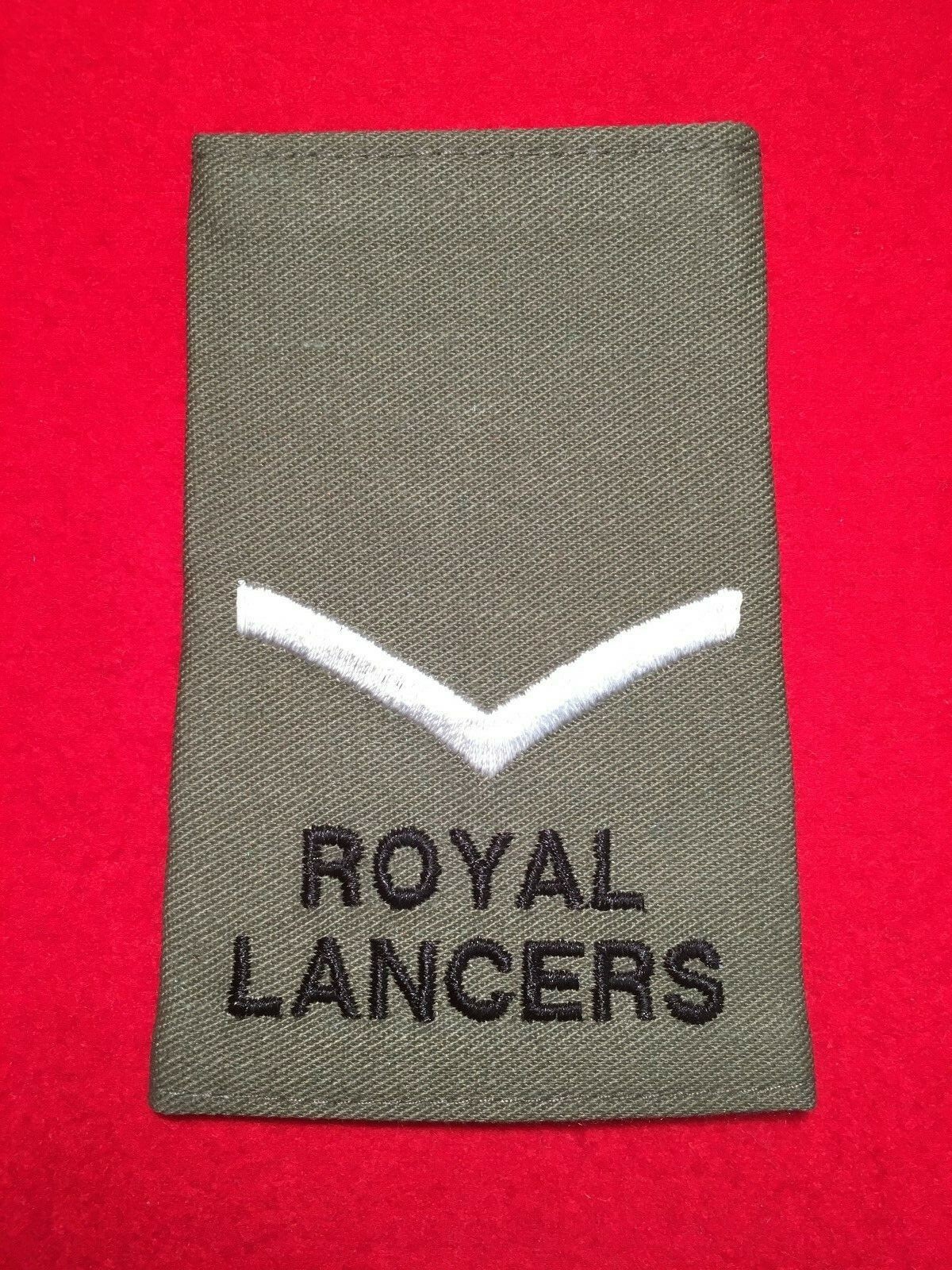 High Quality Royal Lancers Rank Slide Olive Green Lancers Combat Rank ...