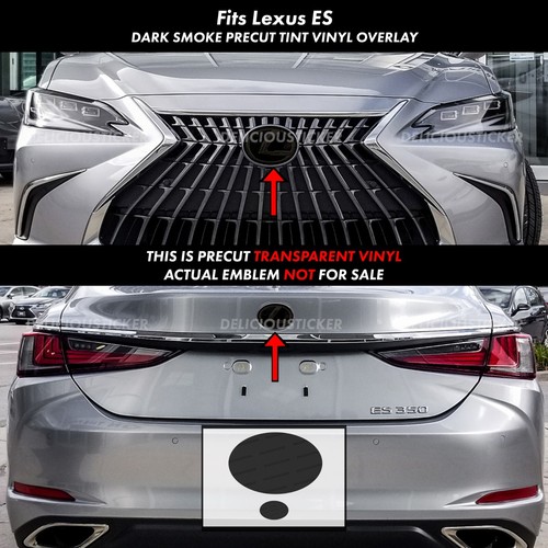 For 2019-2025 Lexus ES PreCut Smoke Tint Emblem Overlay Decal Vinyl 250 ...
