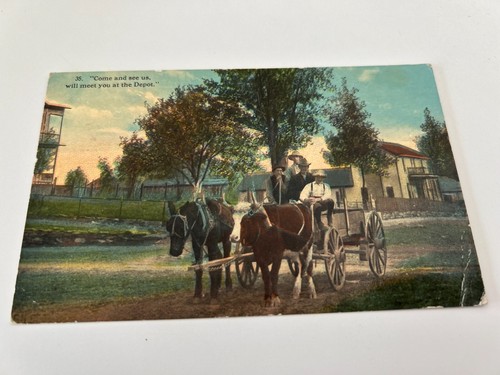 Come and See Us Will Meet You at the Depot Men in Wagon Vintage ...