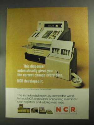 1968 NCR Change Dispenser Ad - Correct Every time | eBay