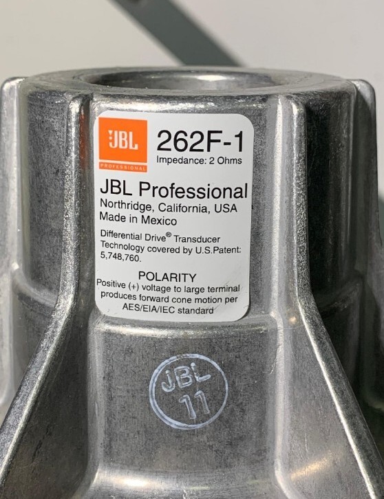 Original JBL 12" 262F-1 Speaker Woofer P/N 363916-001X PRX512M ARMENS 2 ...