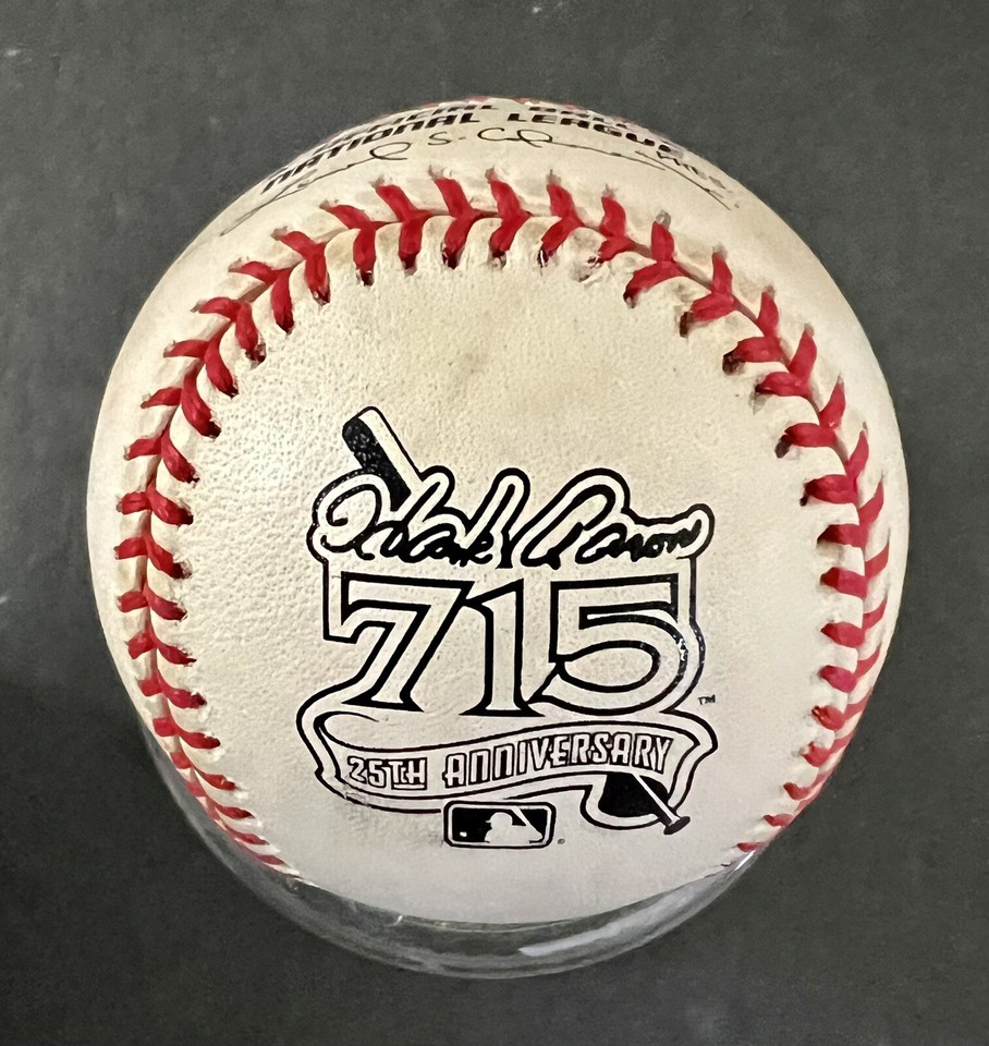 HANK AARON 1999 RAWLINGS 715 25th ANNIVERSARY OFFICIAL MLB BASEBALL ...